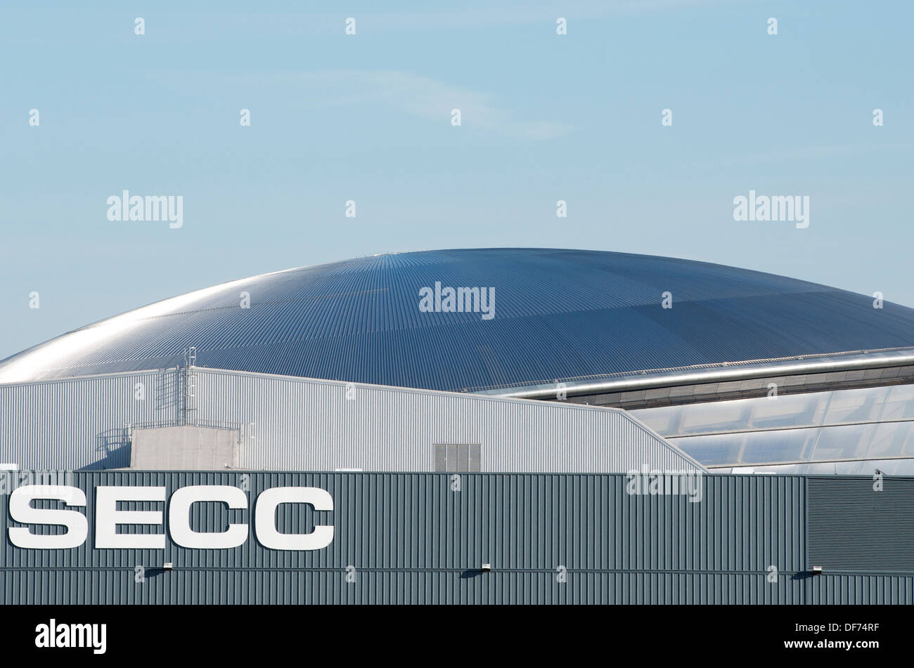 The dome of the SSE Hydro Arena rises above the original SECC building ...