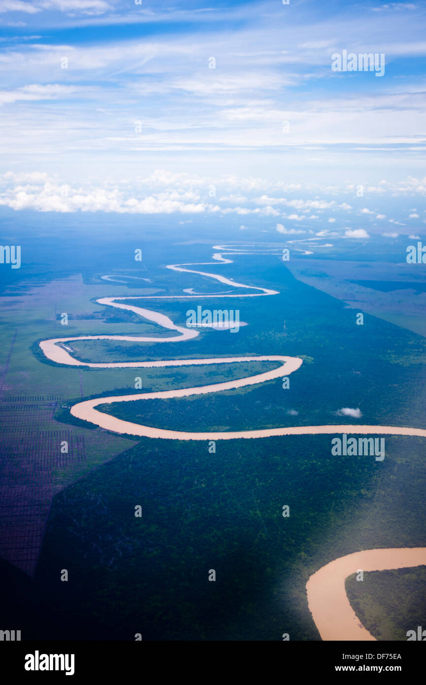 Meandering river system, Borneo Stock Photo - Alamy