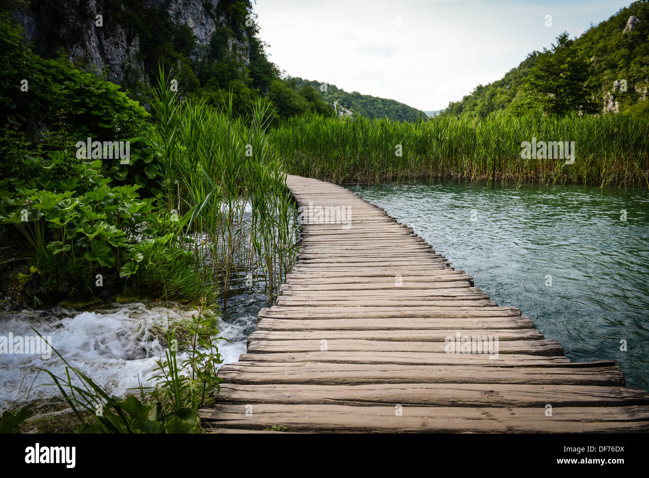 Hiking Trail Over a River Stock Photo - Alamy