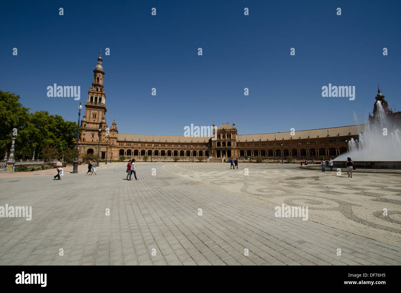 Europe, Spain, Sevilla, Plaza España, Spain Square Stock Photo - Alamy