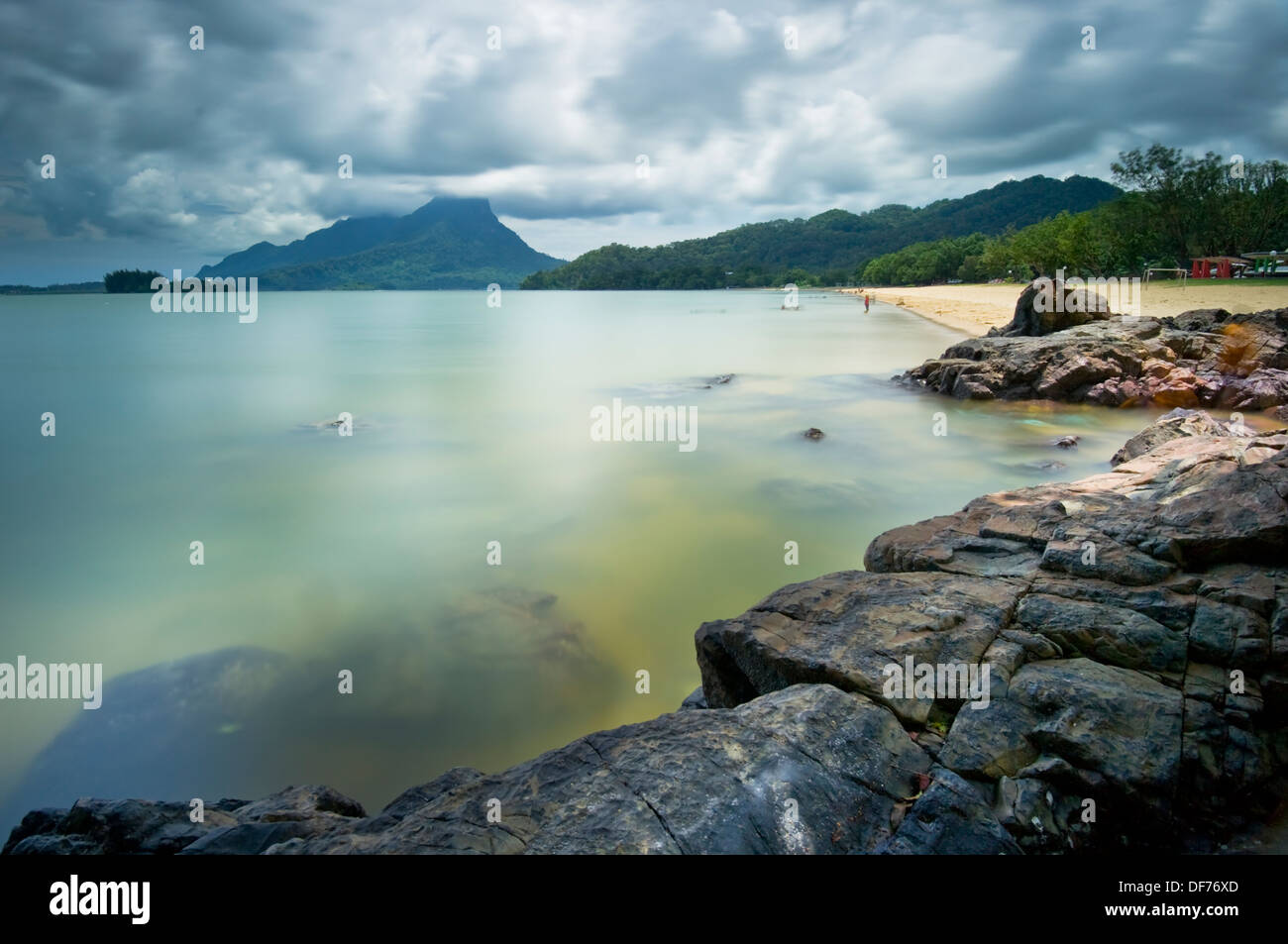 View of Mount Santubong Sarawak, the most legendary mount in Borneo ...