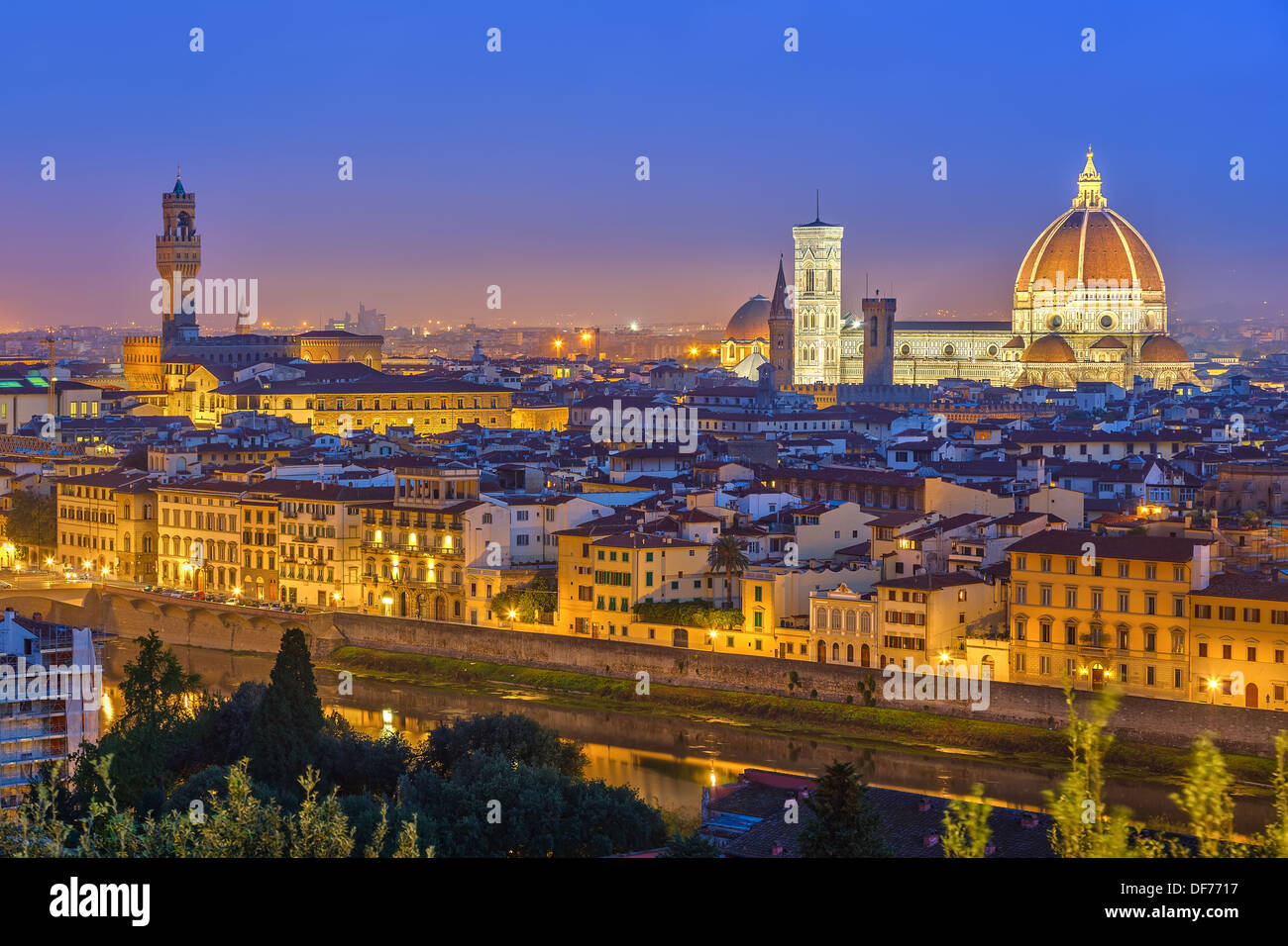 View on Florence at night Stock Photo - Alamy