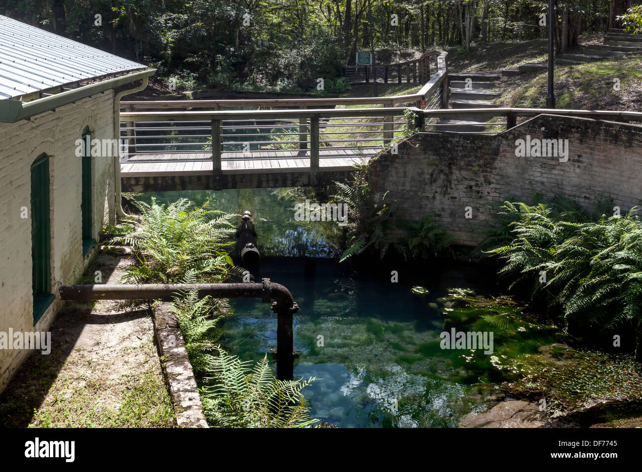 Artesian spring basin at the Boulware Springs Water Works, the original ...