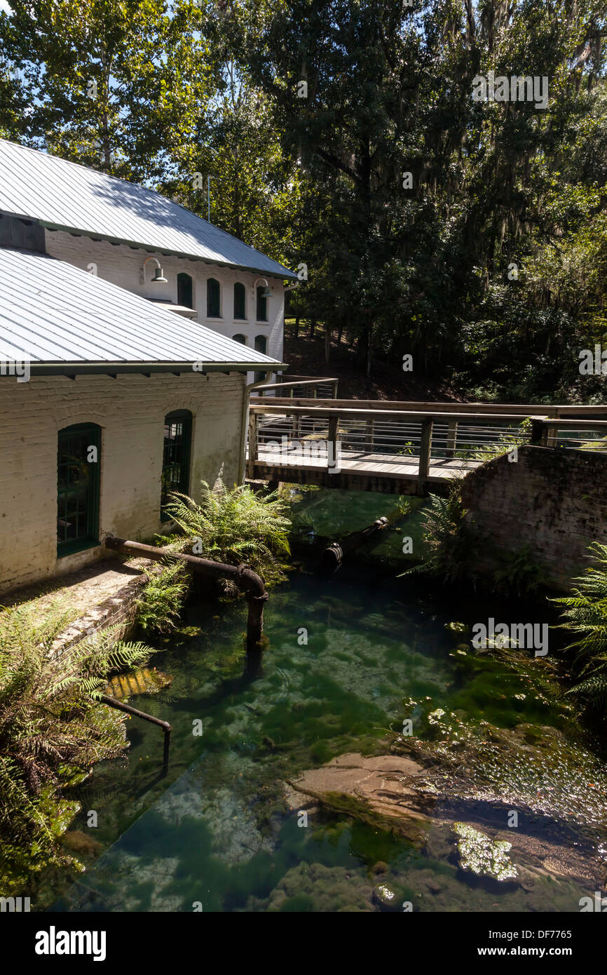 Artesian spring basin at the Boulware Springs Water Works, the original ...