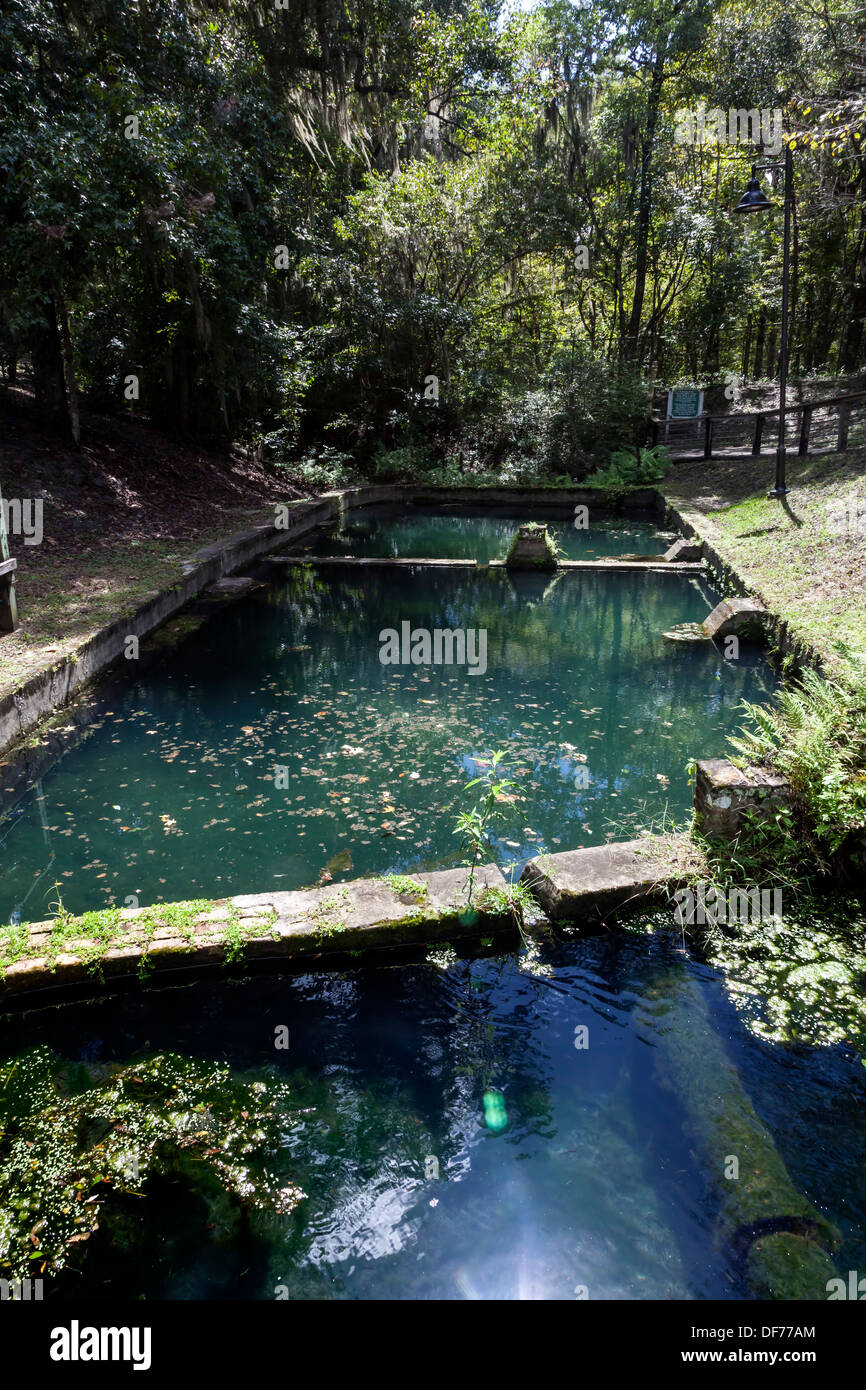 Artesian spring basin at the Boulware Springs Water Works, the original ...