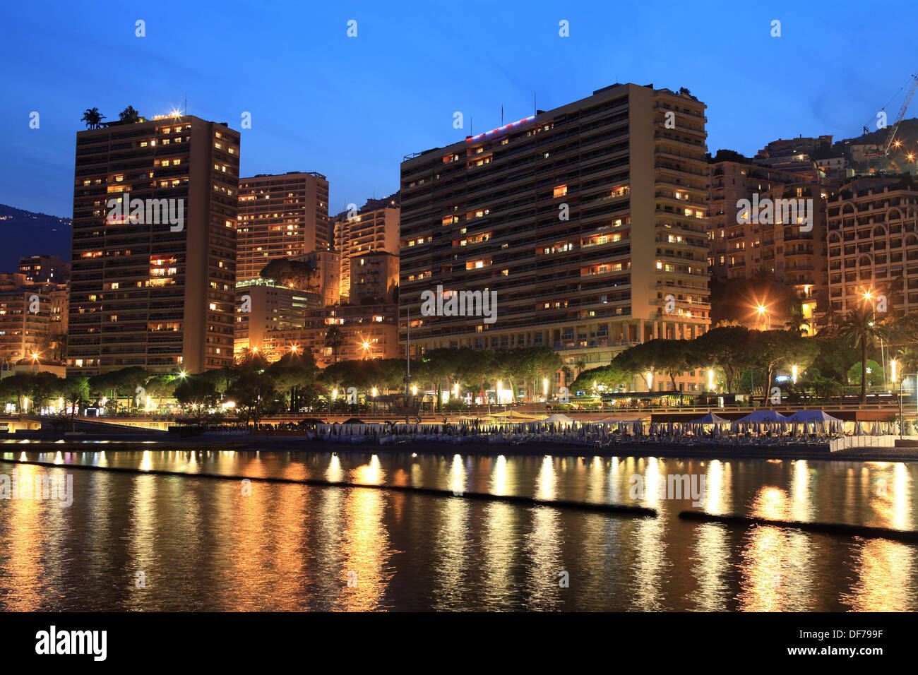 Monaco at night with artificial lights Stock Photo - Alamy