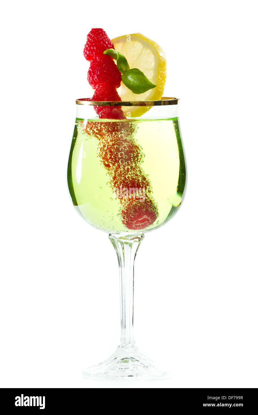 green raspberry drink isolated on a white background Stock Photo - Alamy