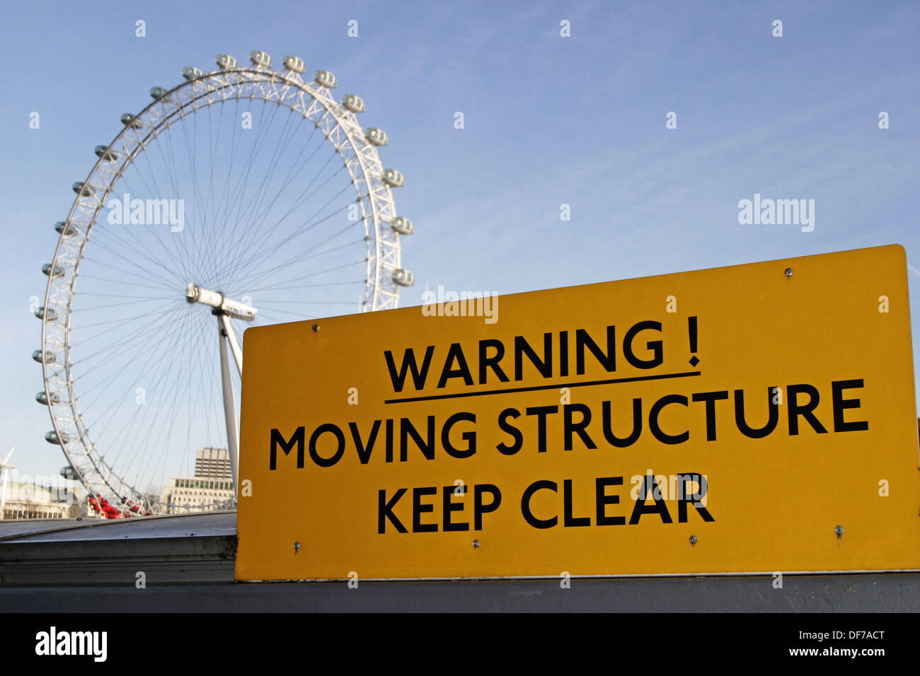 London Eye and sign. London. England Stock Photo - Alamy