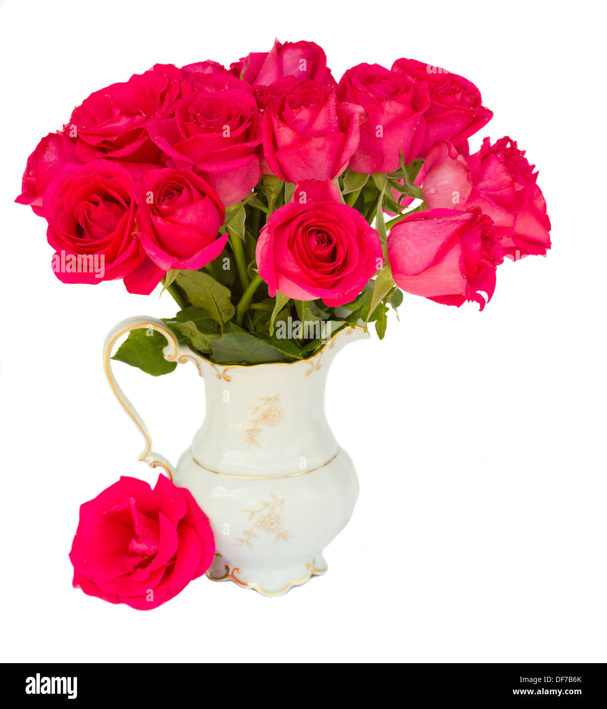 Mauve fresh roses in vase Stock Photo - Alamy