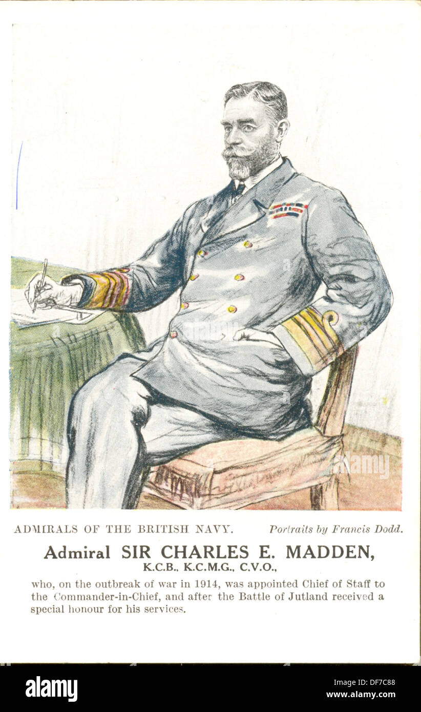 World War One postcard portrait of Admiral Sir Charles Madden K.C.B., K ...