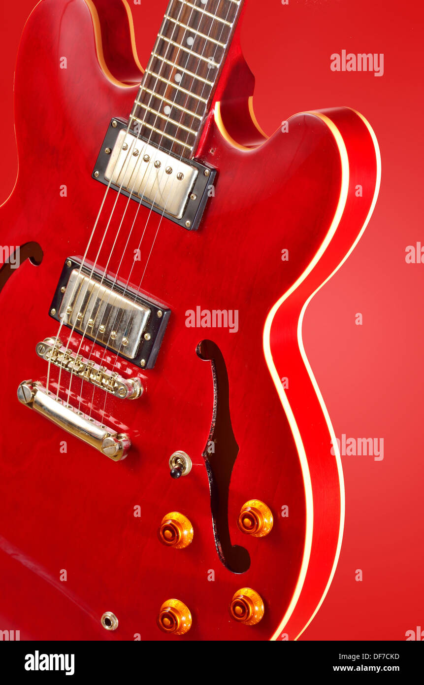 Electric guitar shoot in studio Stock Photo - Alamy