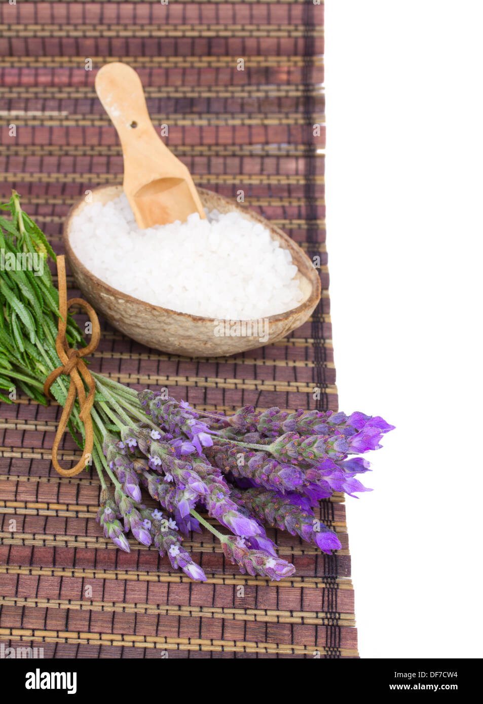 Fresh lavender spa set Stock Photo - Alamy