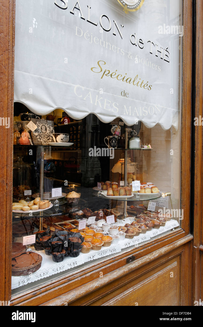Window of a cafe, Rouen, Département Seine-Maritime, Upper Normandy ...
