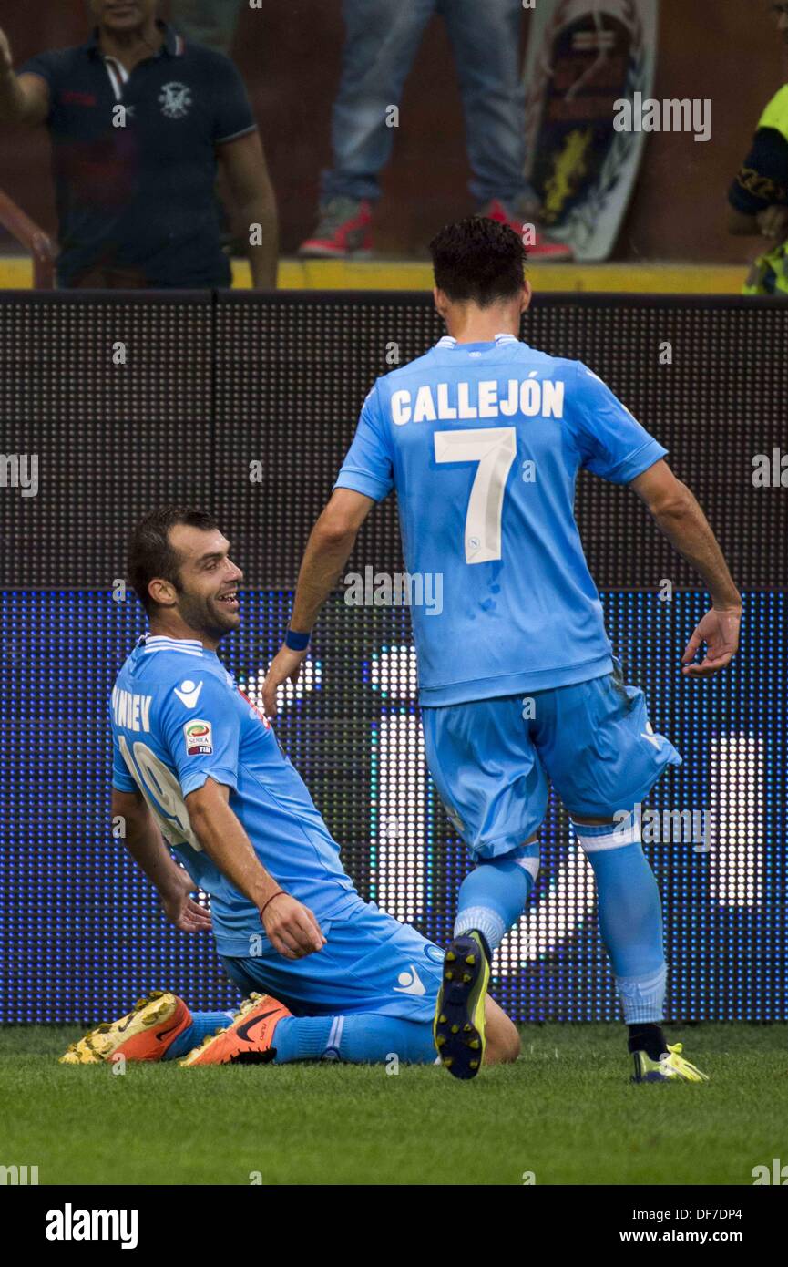 Genova, Italy. 28th Sep, 2013. Goran Pandev (Napoli) Football / Soccer ...