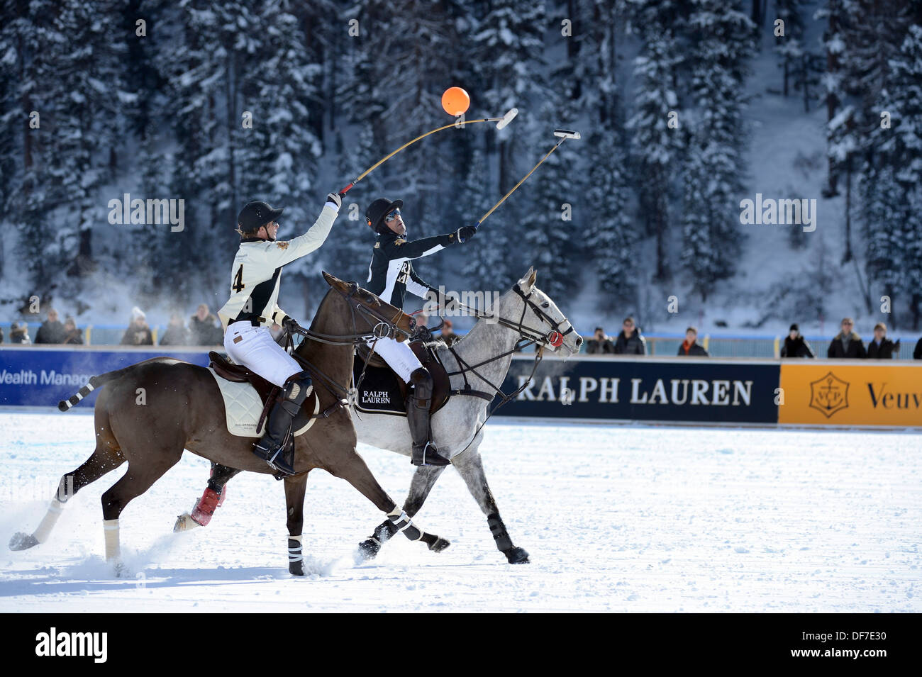 Polo tournament, 28th St. Moritz Polo World Cup on Snow on the frozen ...