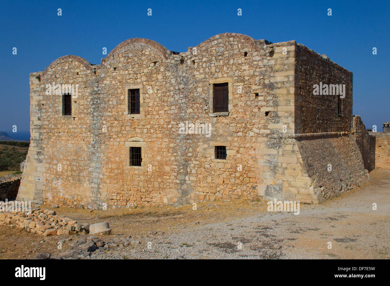 Roman ruins at the ancient city of Aptera in western Crete Stock Photo ...