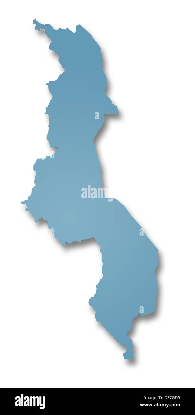 Blank Simple Map Of Malawi