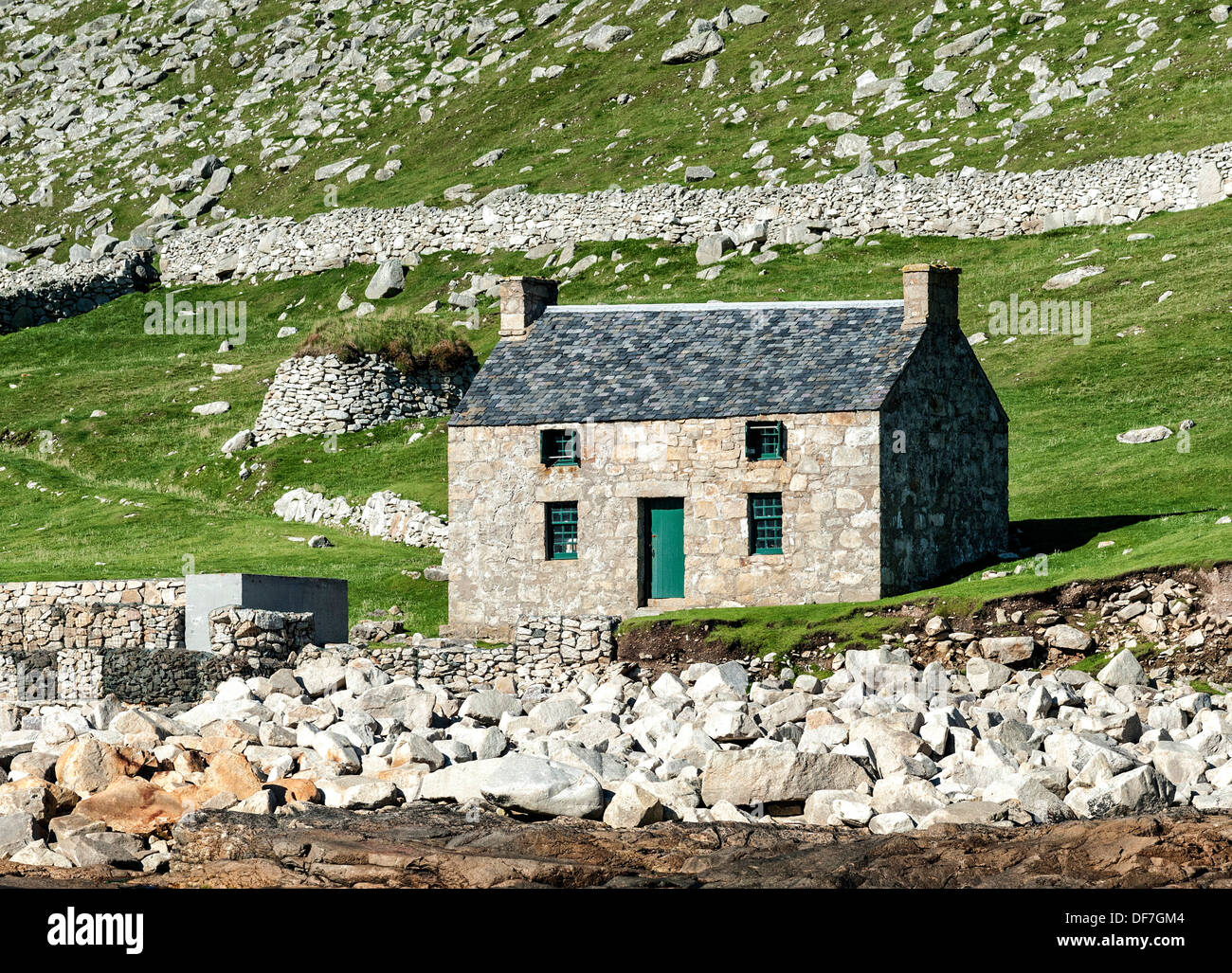 The Factor's house, Village Bay, St. Kilda Stock Photo - Alamy