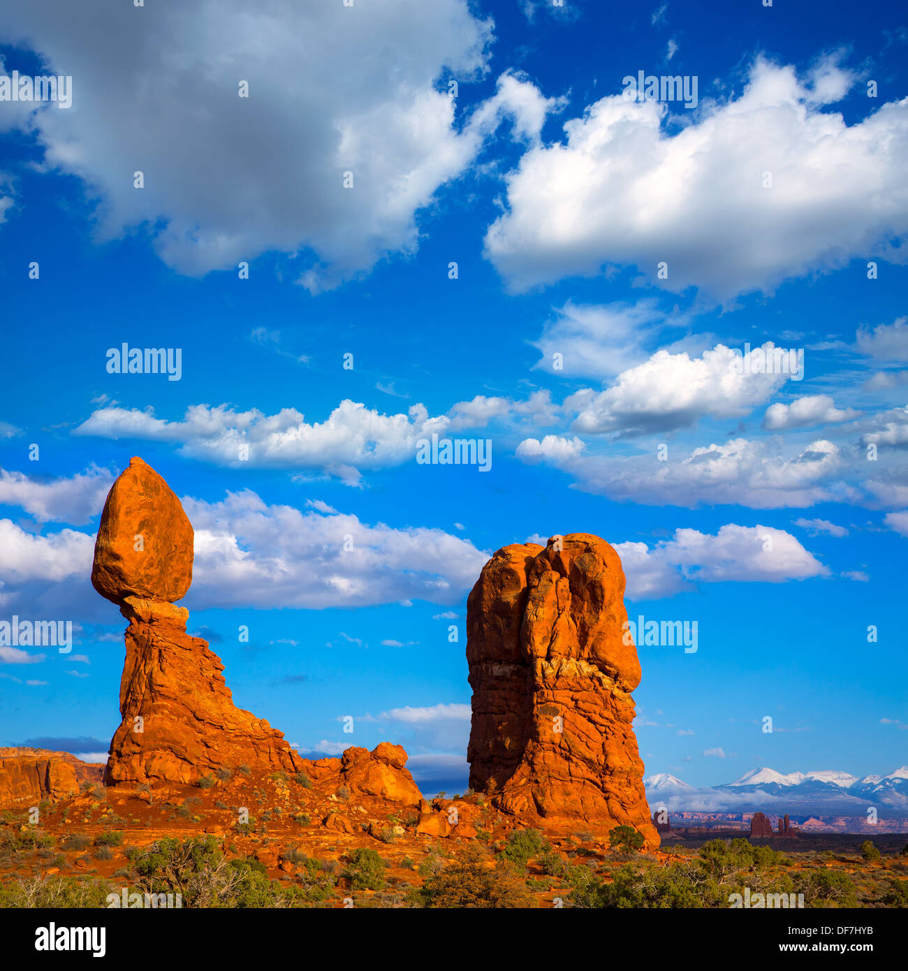 Arches National Park Balanced Rock in Moab Utah USA Stock Photo - Alamy