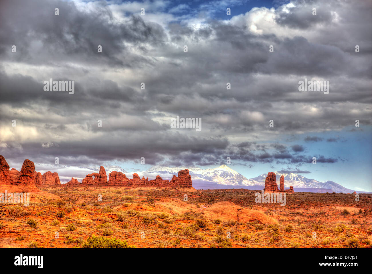 Arches National Park Windows section in Moab Utah USA Stock Photo - Alamy
