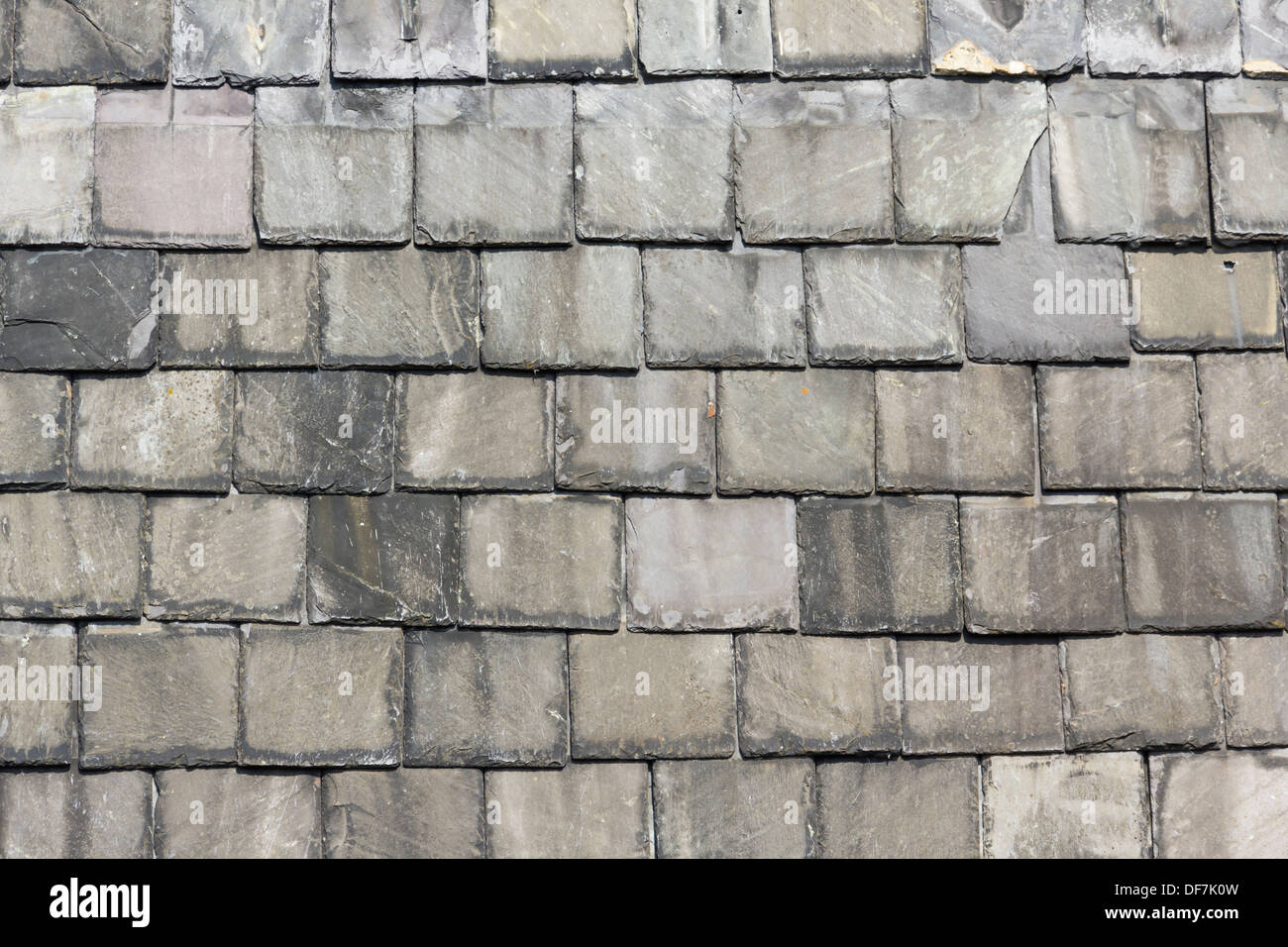 Slate roof on a Victorian house in north west England, full frame ...