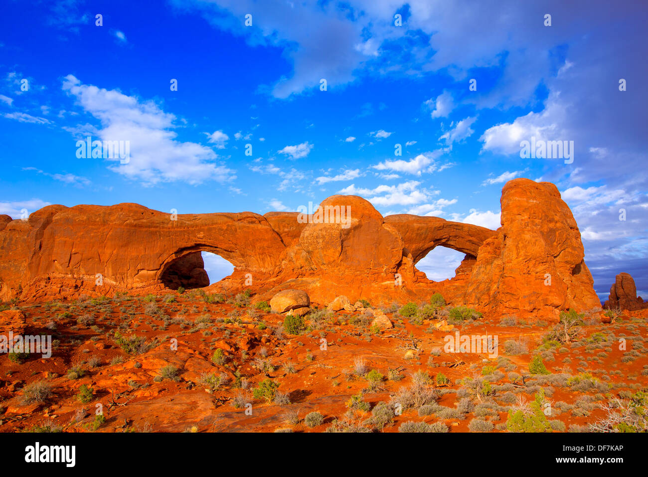 Arches National Park Windows section in Moab Utah USA Stock Photo - Alamy