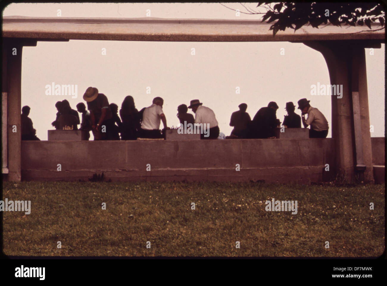 A chess game is being played in the Lincoln Park Pavilion near La Salle ...