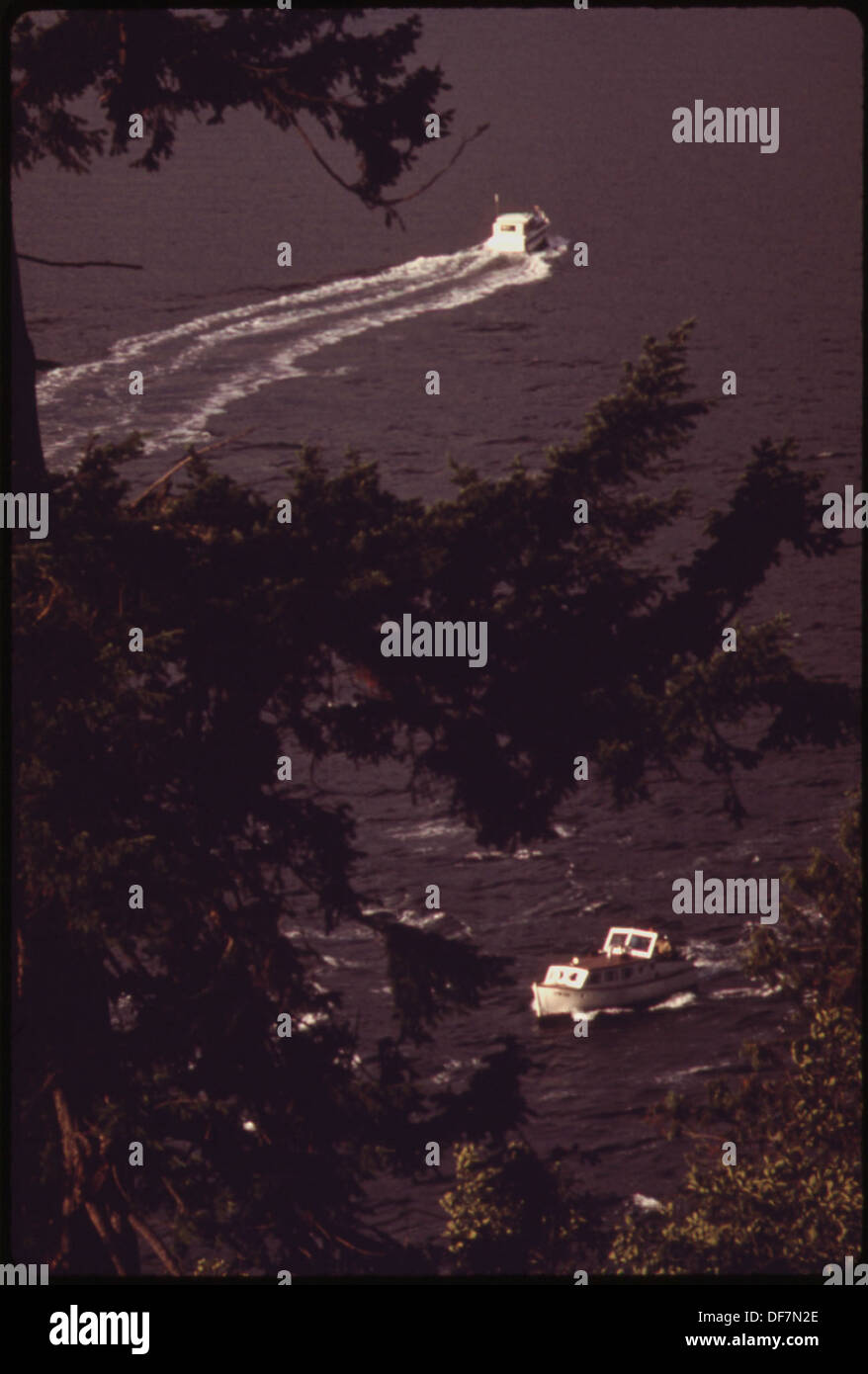 This photograph shows pleasure boats on Puget Sound off Point Defiance ...