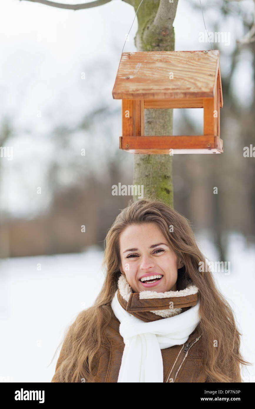 Woman bird feeder hi-res stock photography and images - Alamy