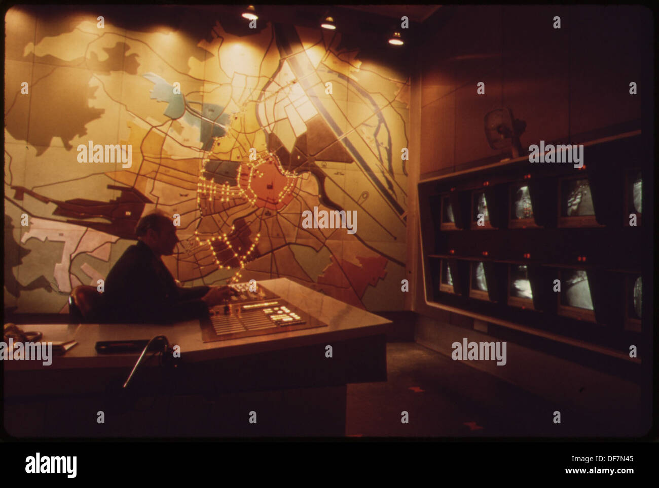 Police officer in control room hi-res stock photography and images - Alamy