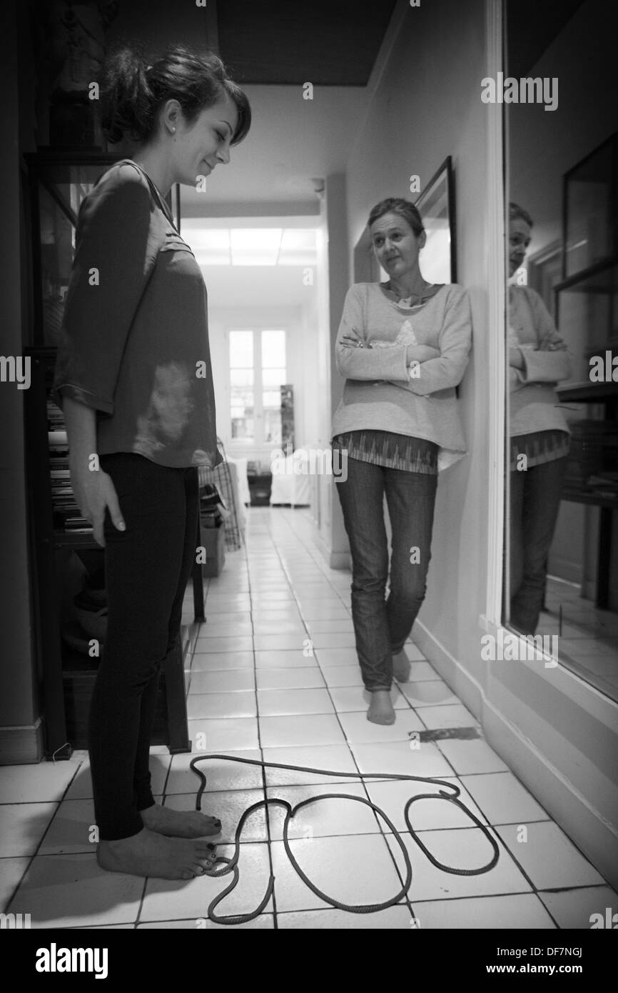 Body mirror woman Black and White Stock Photos & Images - Alamy