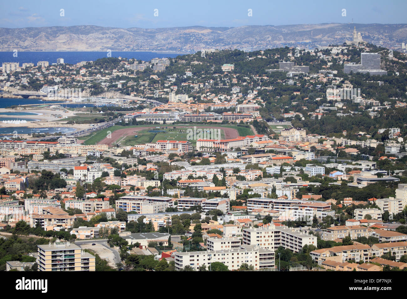 Top view above the city of Marseille Stock Photo - Alamy