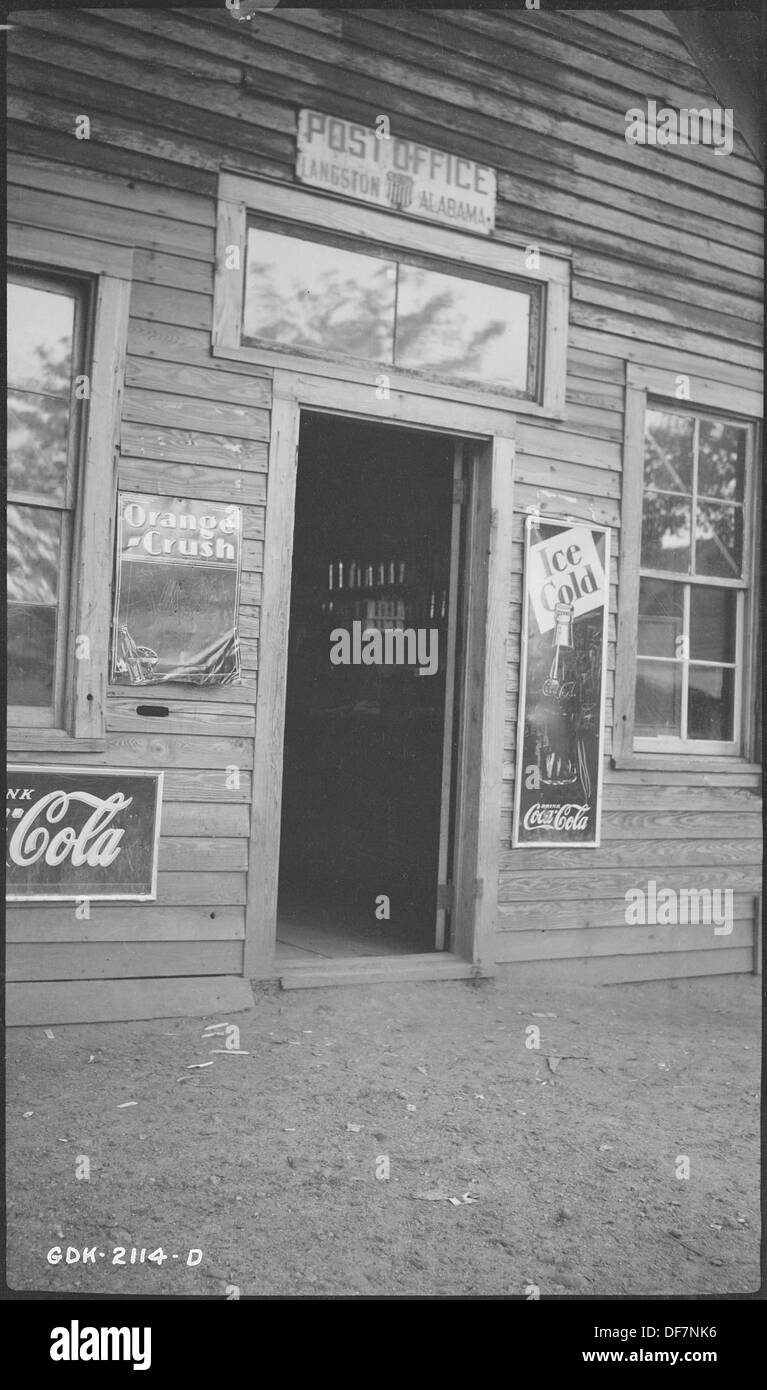 A photograph of a post office, highlighting the architectural style and ...