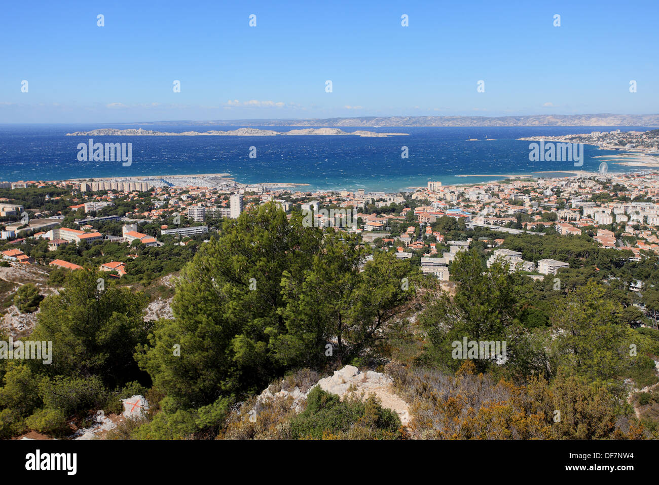 Top view above the city of Marseille Stock Photo - Alamy