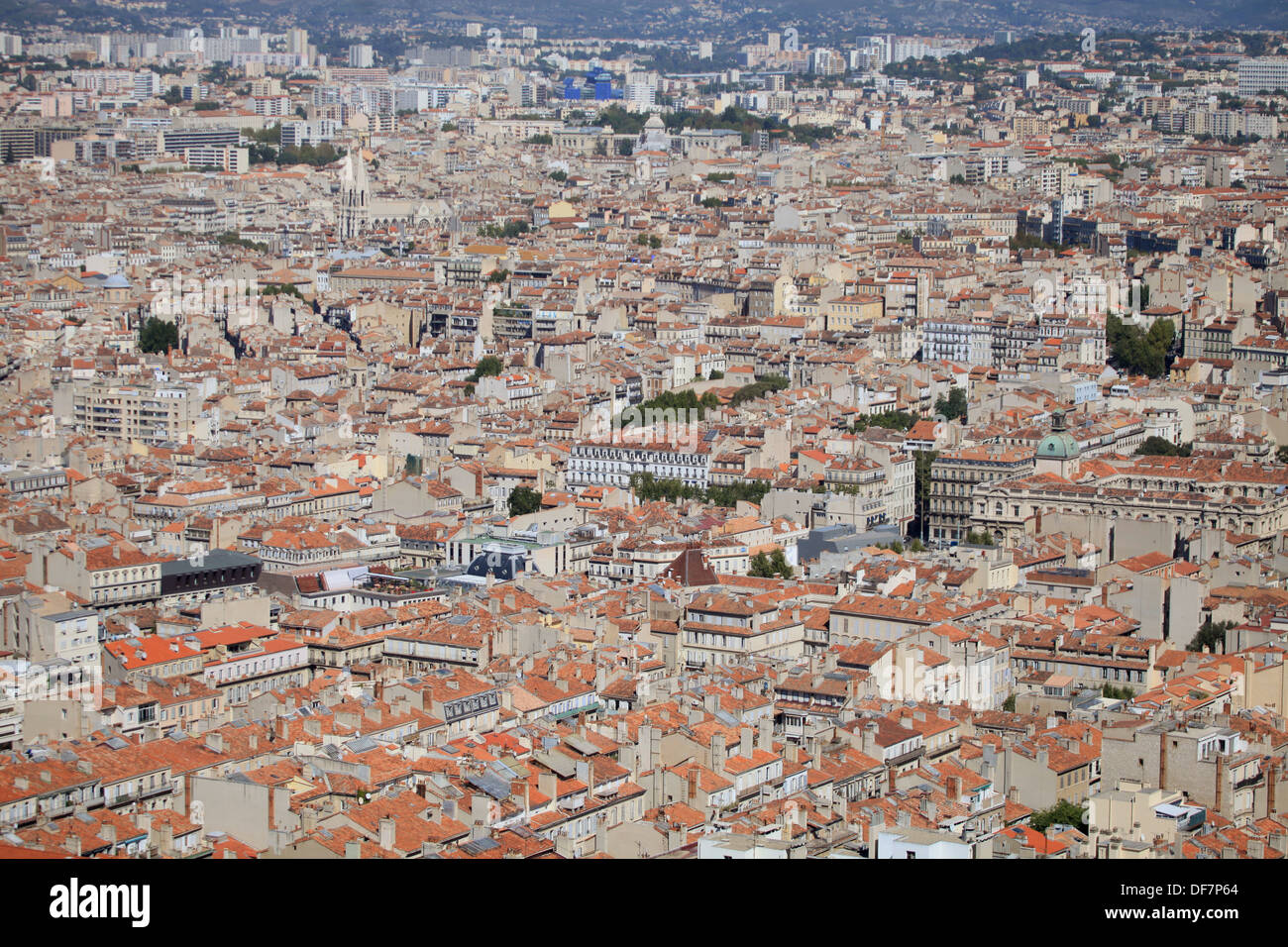 Top view above the city of Marseille Stock Photo - Alamy