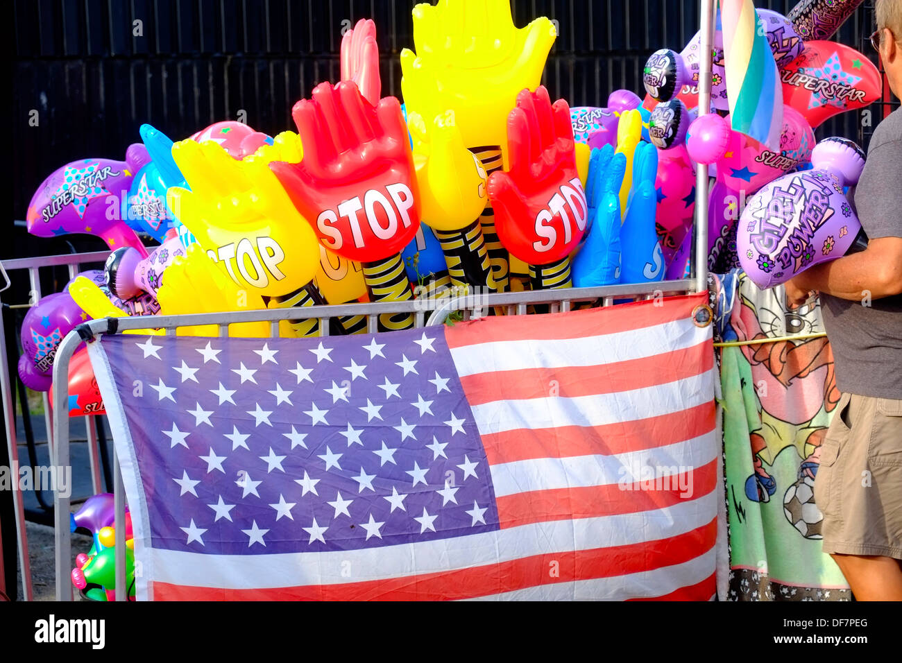 Inflatable american flag hi-res stock photography and images - Alamy