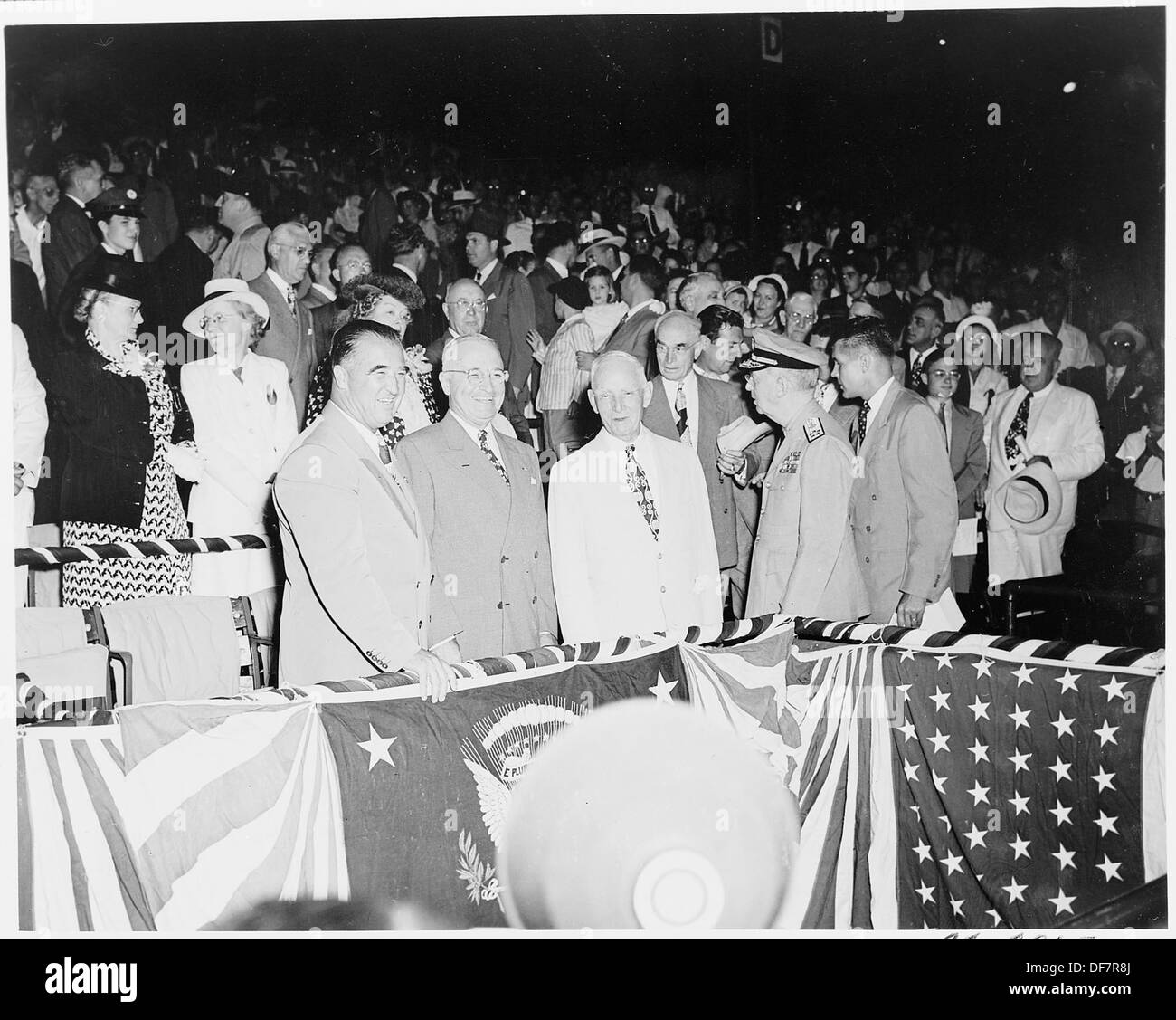 President Harry S. Truman attended a baseball game at Griffith Stadium ...