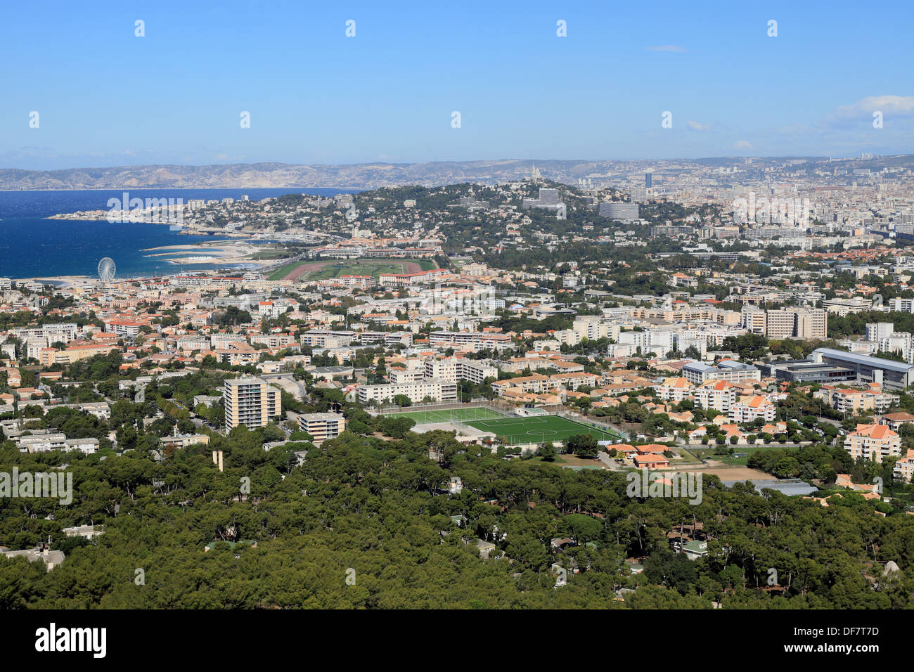 Top view above the city of Marseille Stock Photo - Alamy