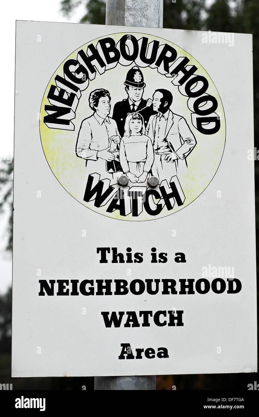Neighbourhood watch area scheme sign Stock Photo - Alamy