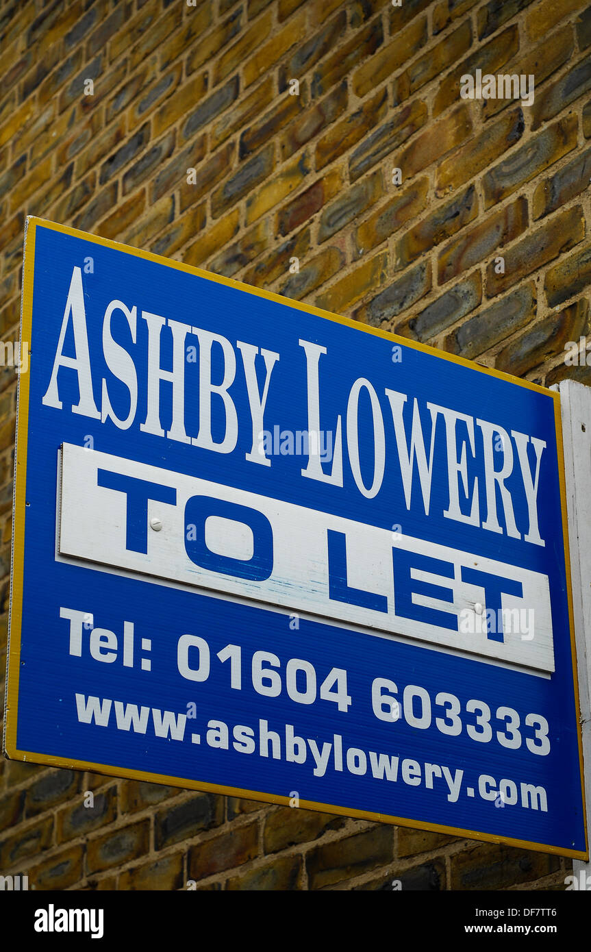 To let rental sign Stock Photo - Alamy