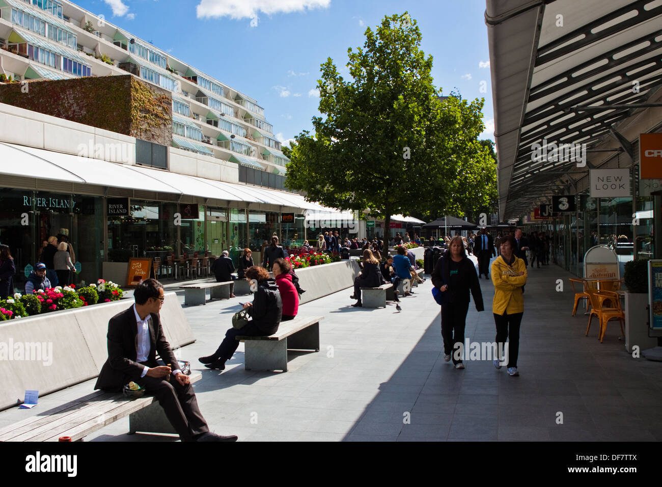 The Brunswick residential & shopping centre-London Stock Photo - Alamy