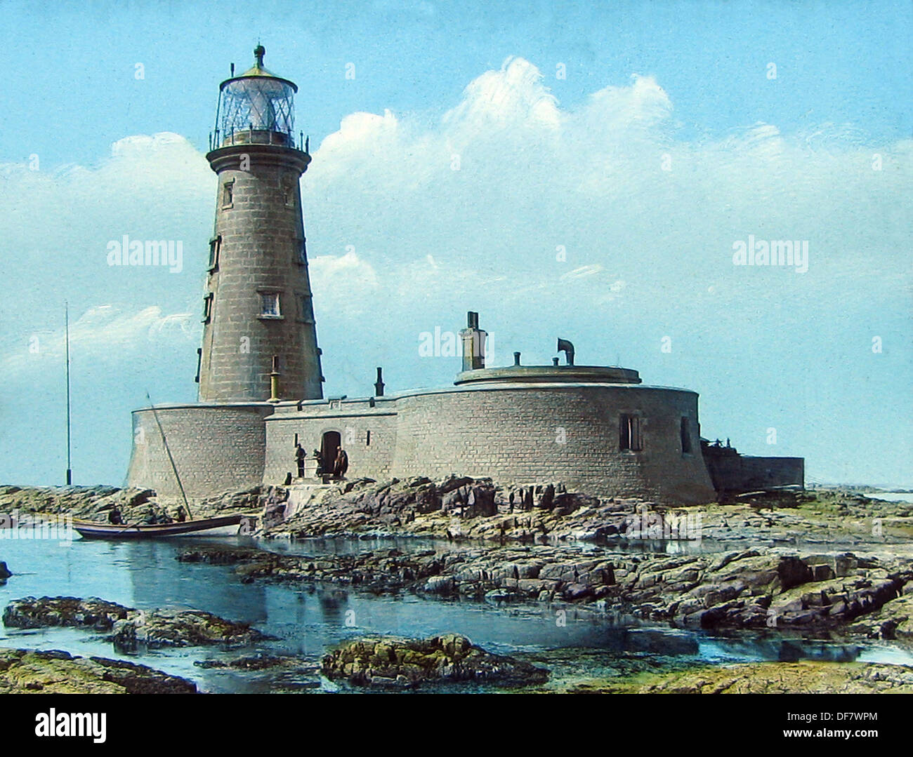 Longstone Lighthouse Farne Islands Victorian period Stock Photo - Alamy