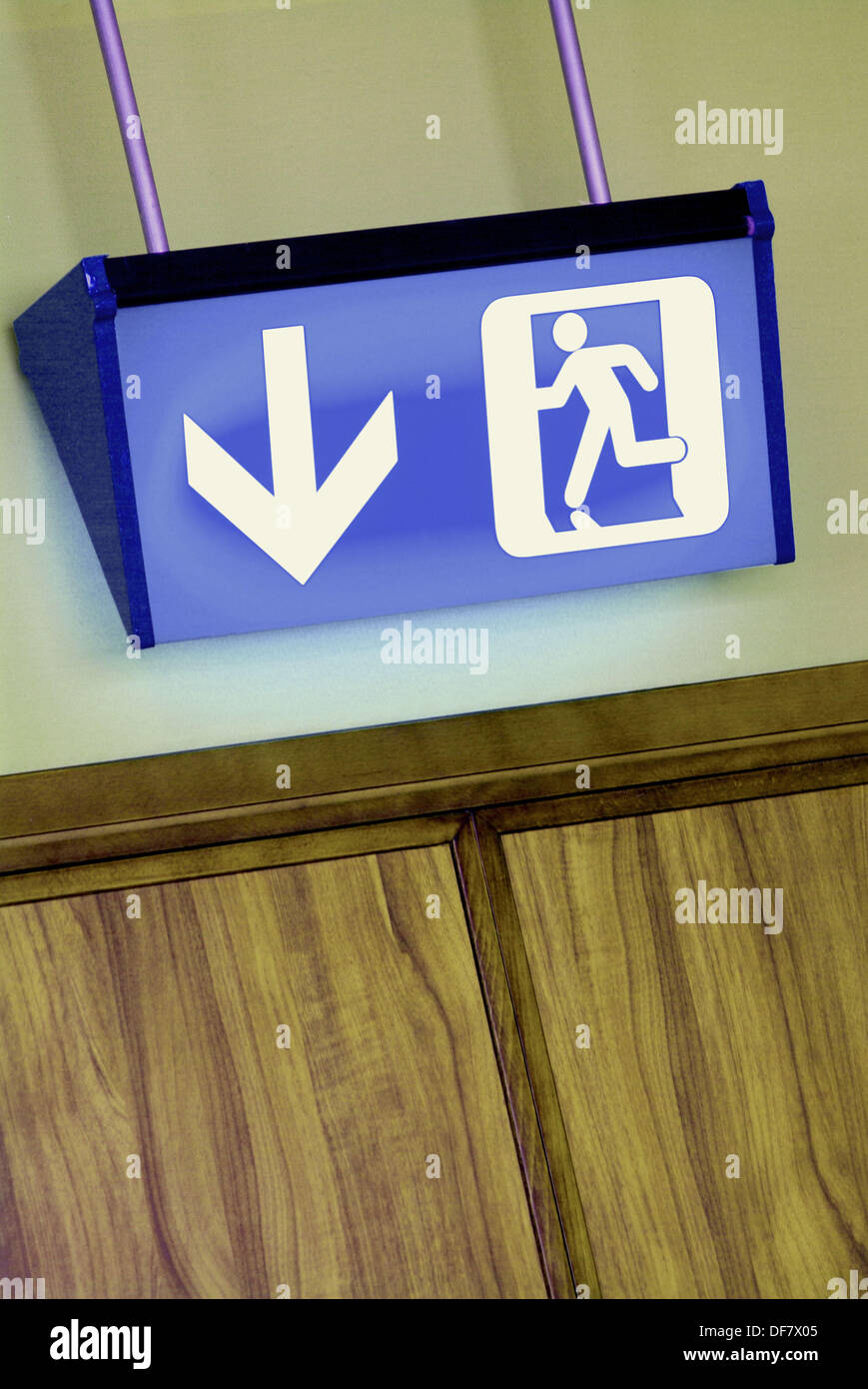 Exit door sign Stock Photo - Alamy