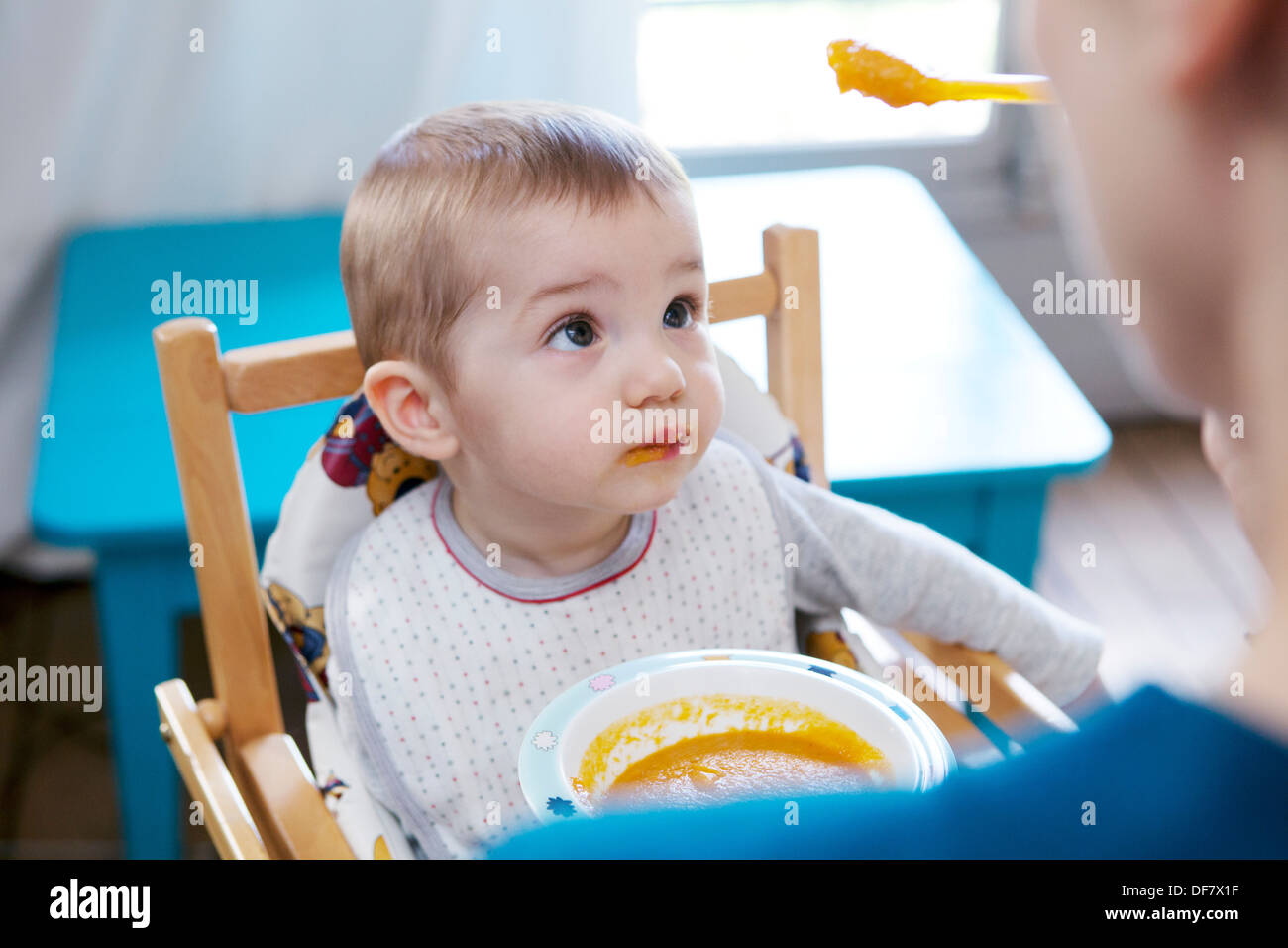 CHILD EATING A MEAL Stock Photo - Alamy
