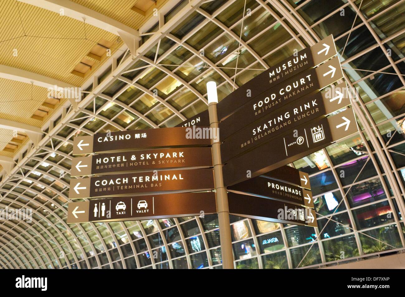 Direction Signs In English Chinese Stock Photos & Direction Signs In ...