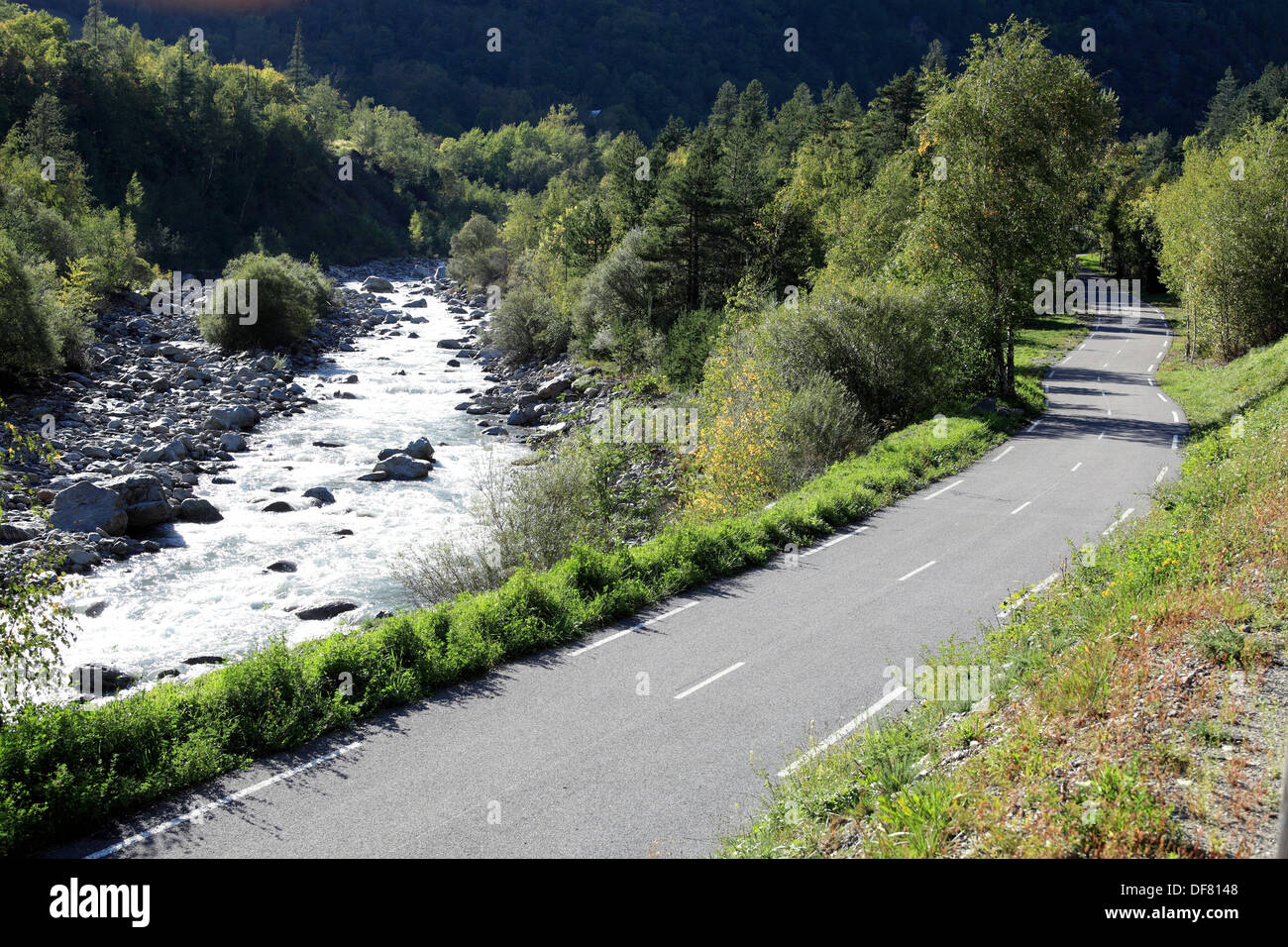 Landscape along mountain road hi-res stock photography and images - Alamy