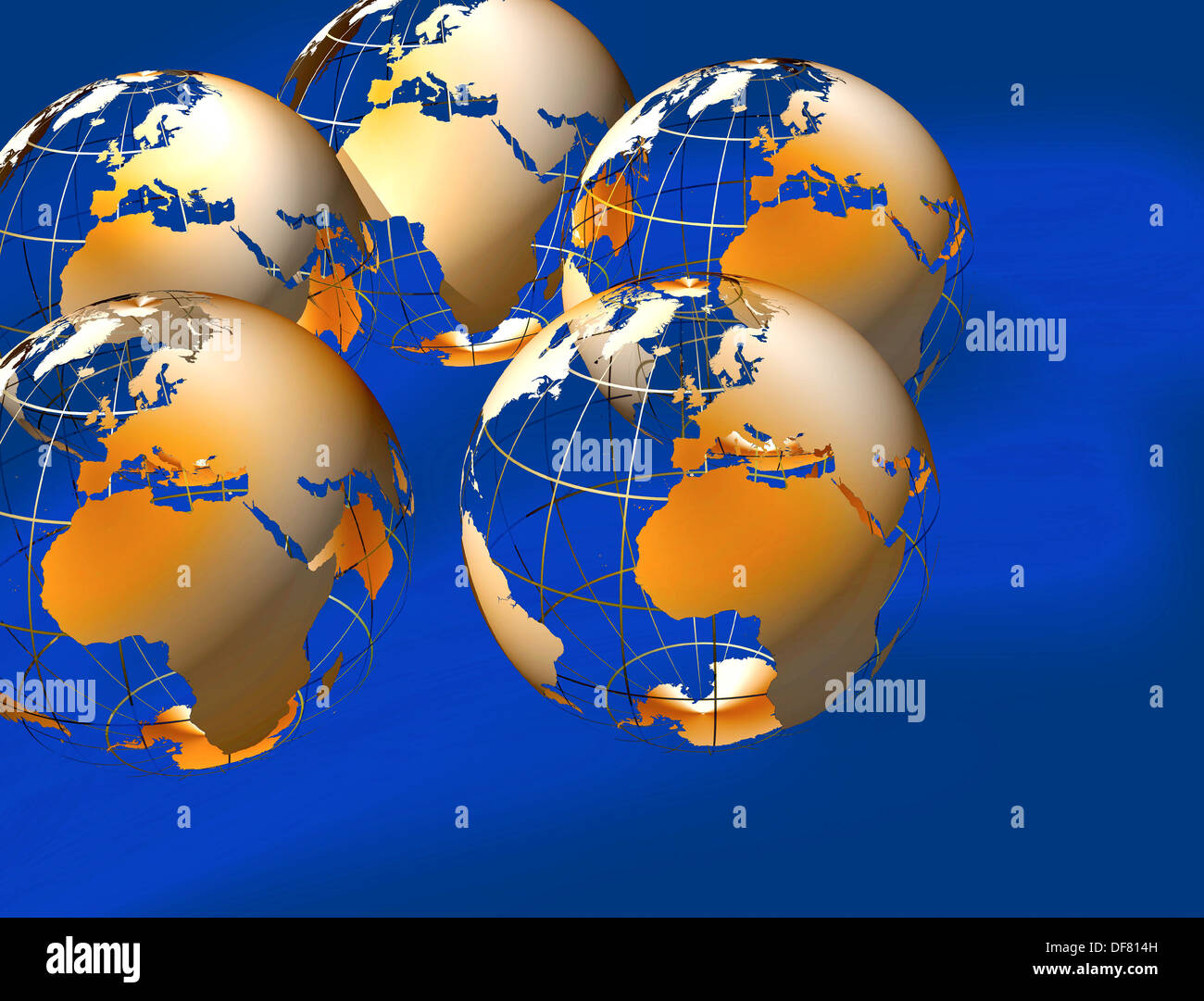 Gold europe map hi-res stock photography and images - Alamy
