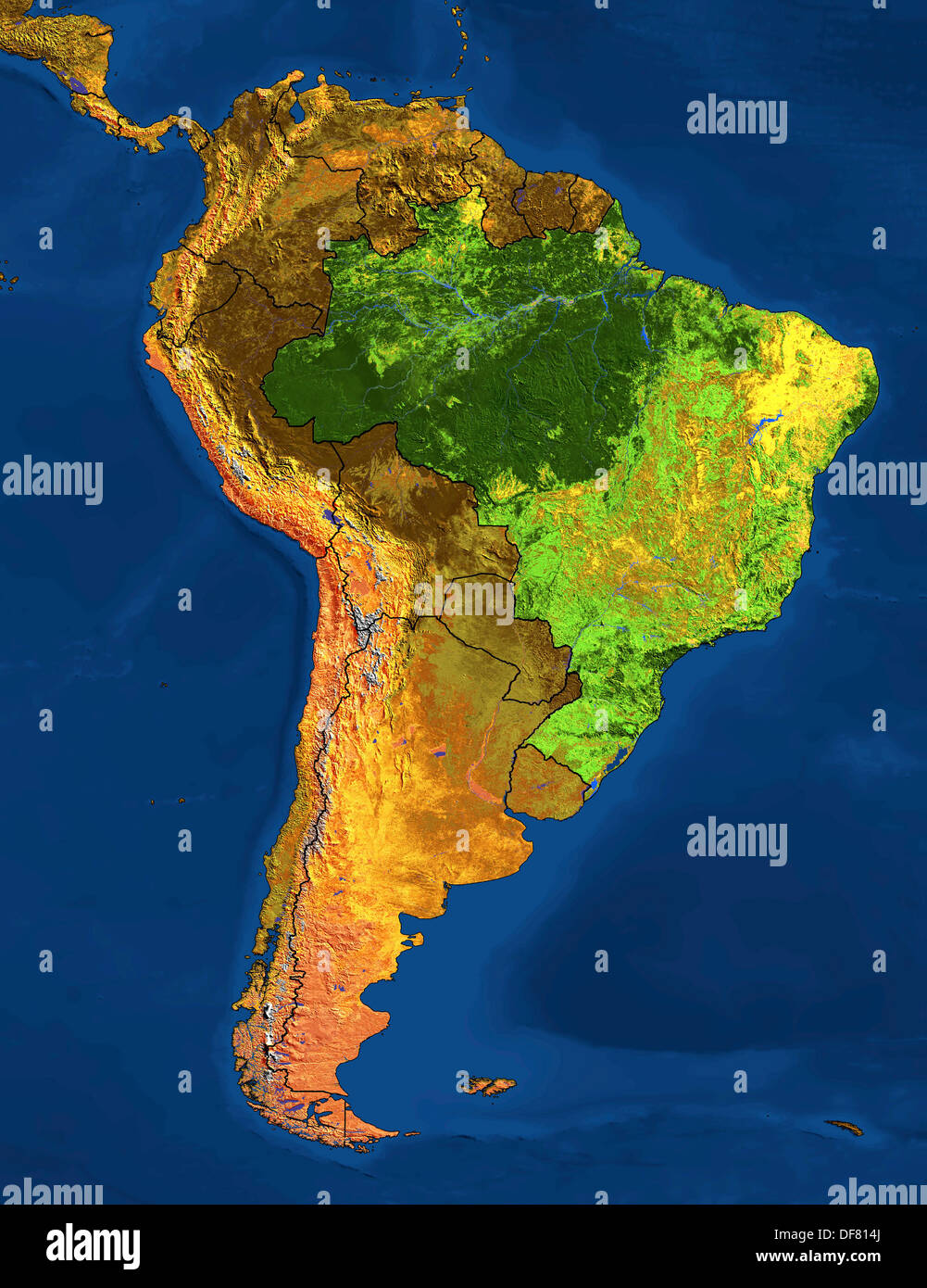 Atlantic ocean relief map hi-res stock photography and images - Alamy