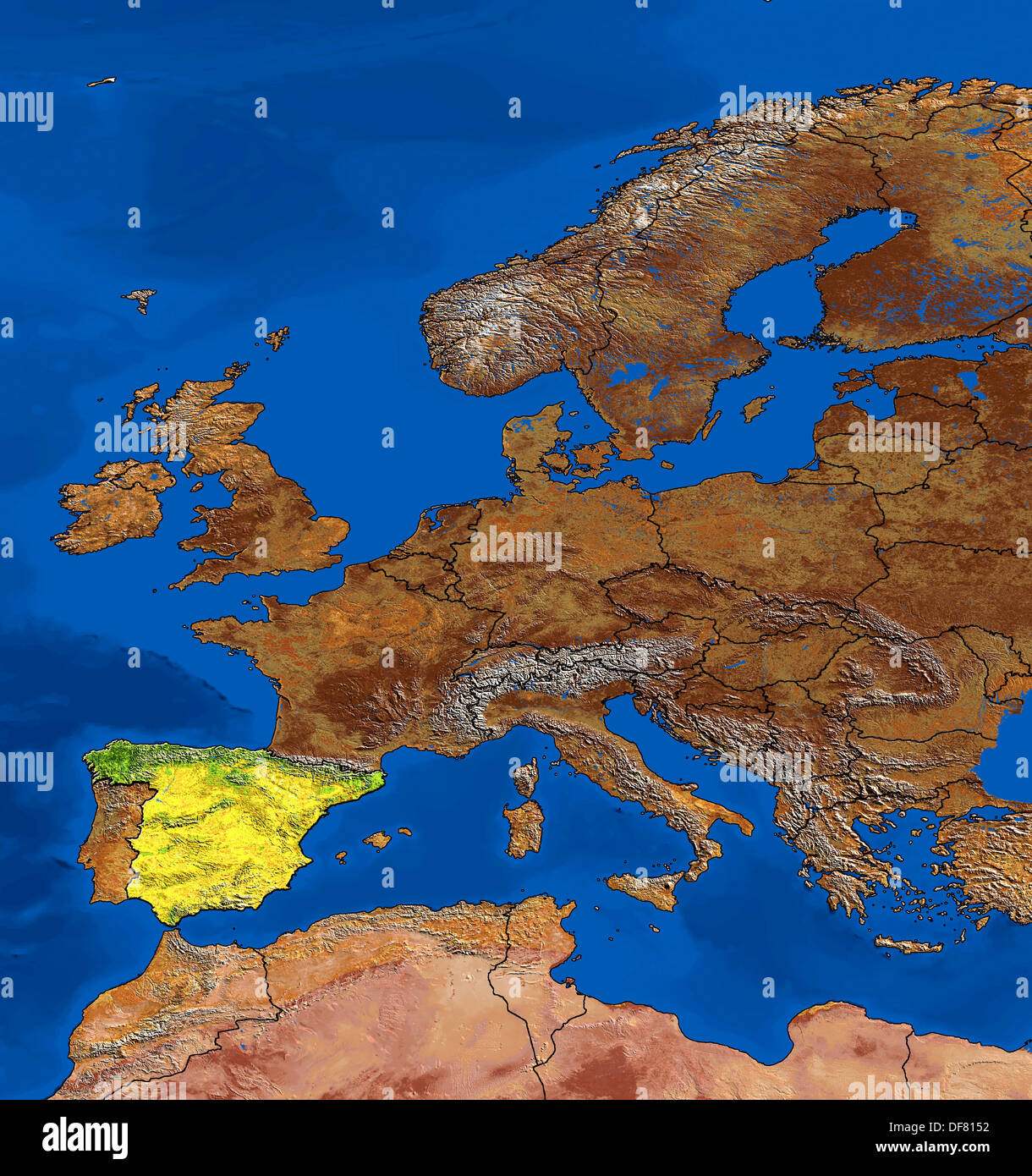 Mediterranean sea satellite image hi-res stock photography and images ...