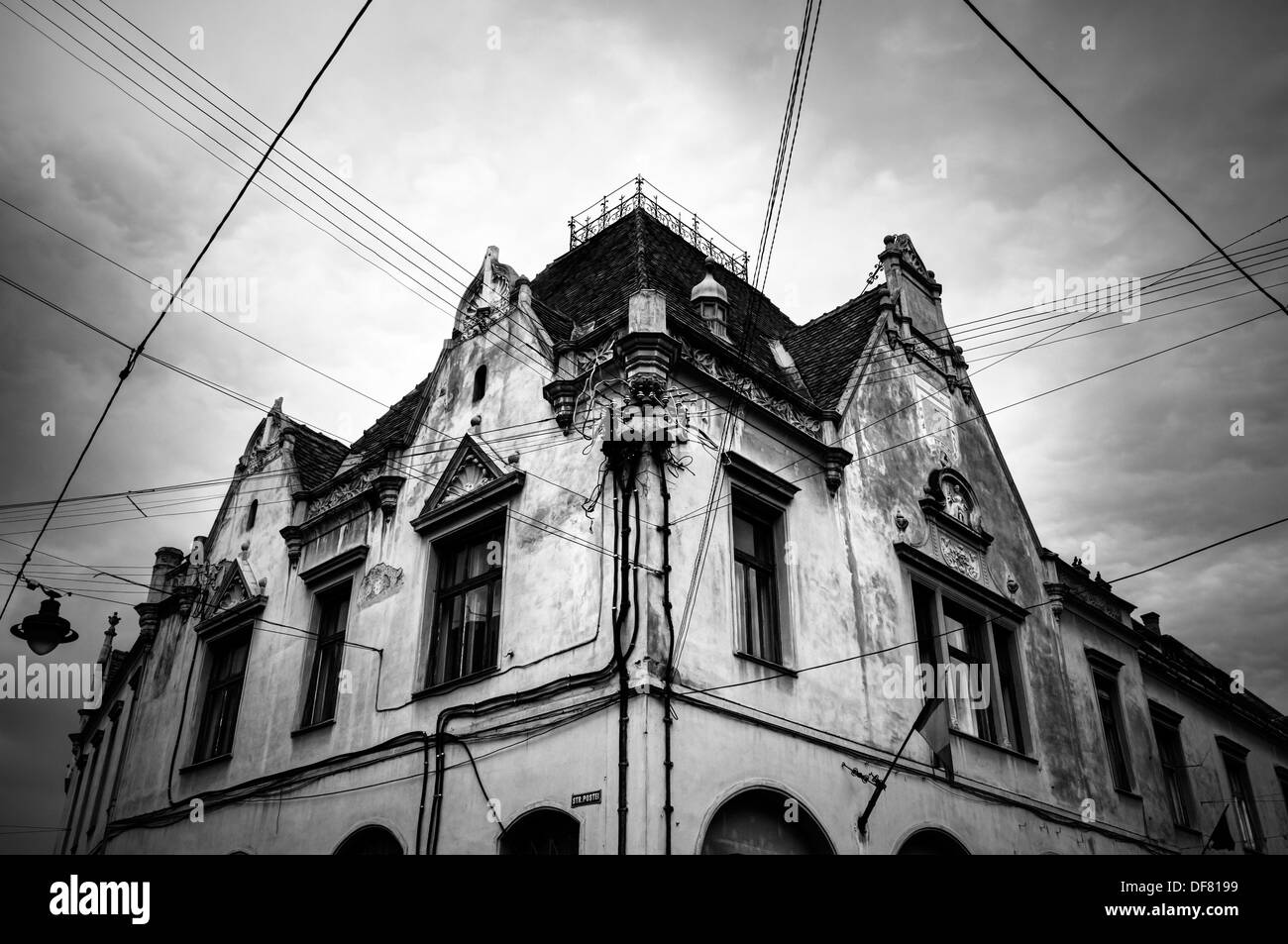 Old outdated building architecture Black and White Stock Photos ...